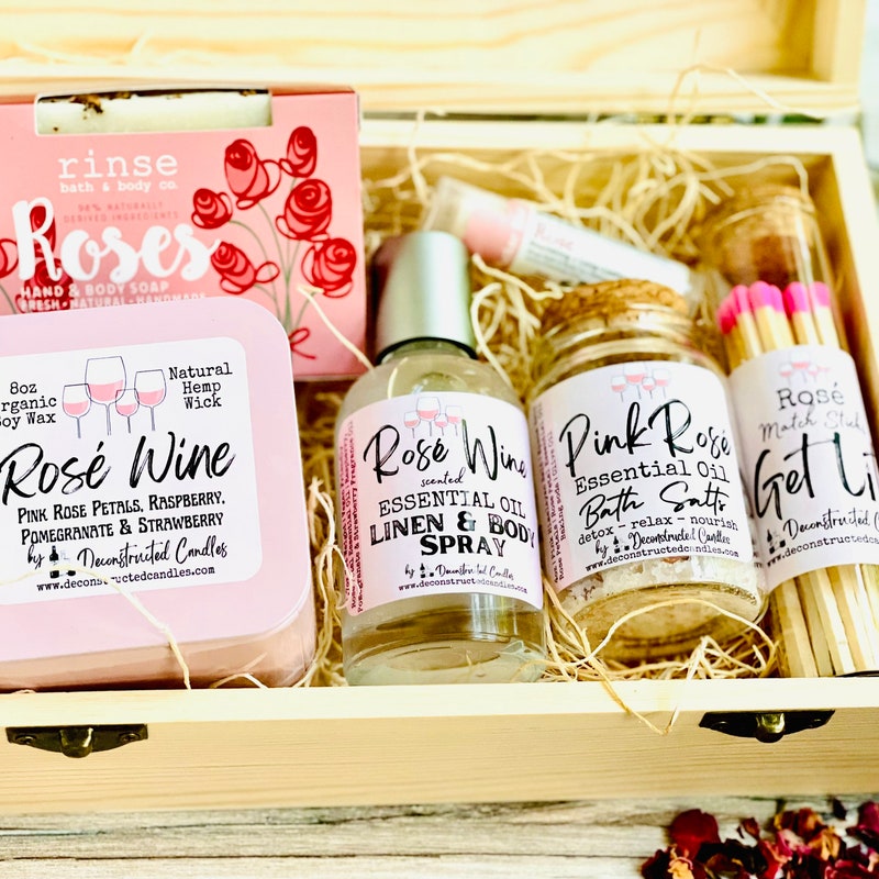 Wine and Rose Box - Etsy