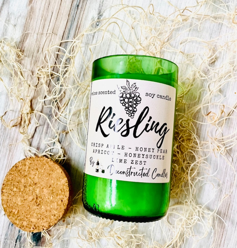 Wine Bottle Candle Custom Wine Scents by an Expert Pure Soy Candle ...