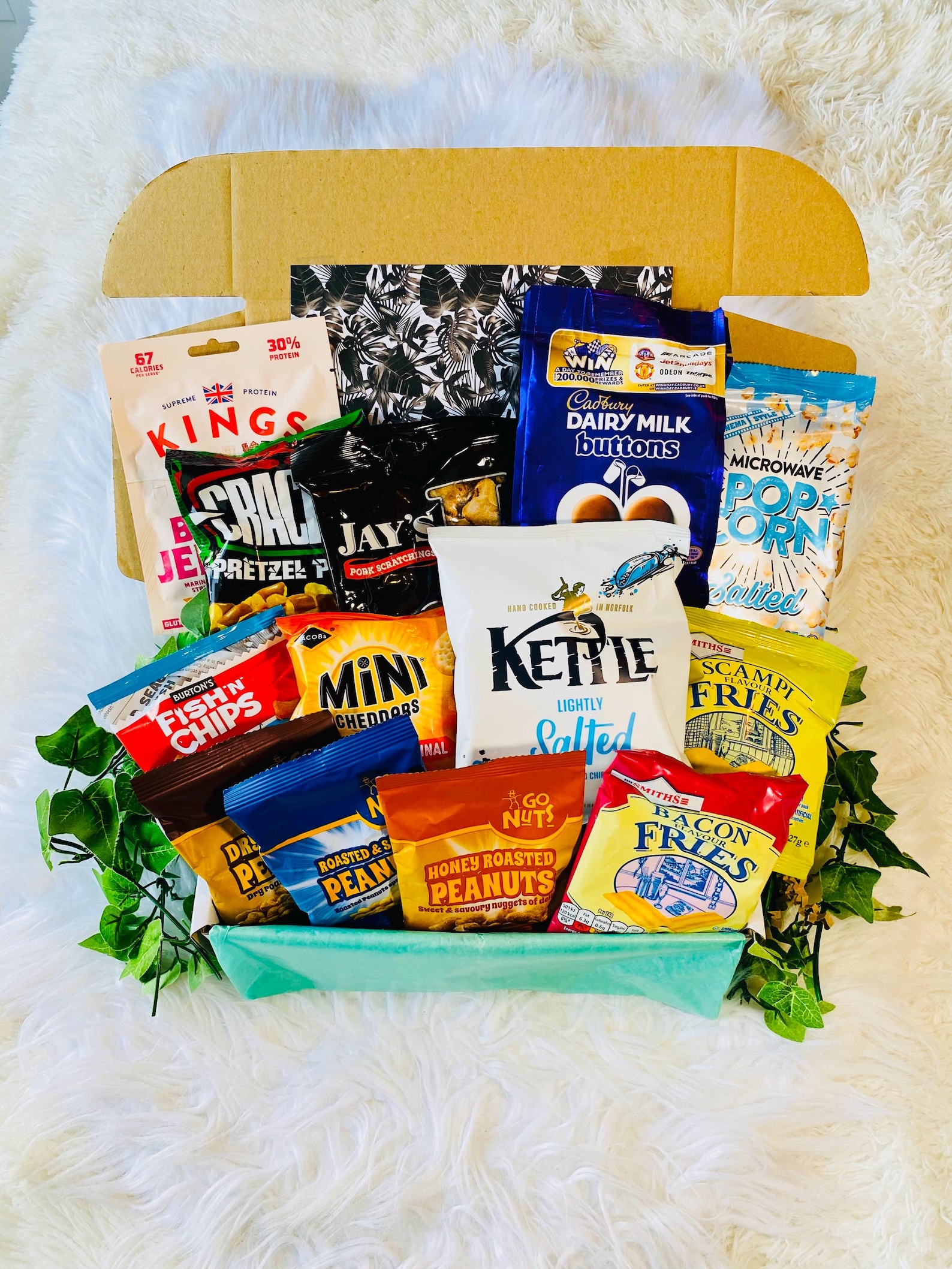 Savoury Snack Box Hamper, Pub in A Box, Sweet and Savoury Treat Box ...