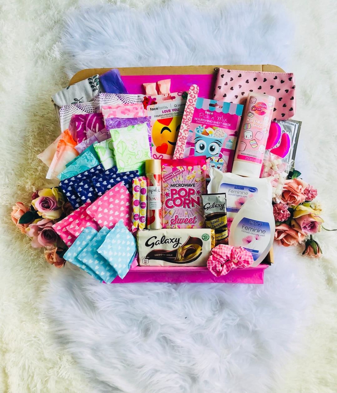 GIRLS FRIST PERIOD Starter Kit for Her, Teenage Girl Self Care Package ...