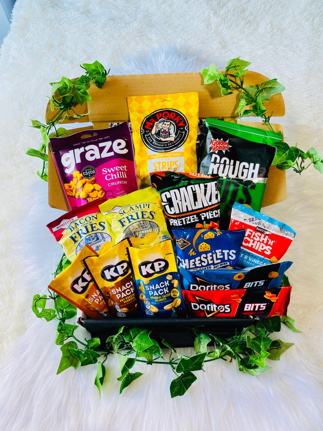 Savoury Snack Box Hamper, Father’s Day Snack Box for Dad, Pub in A Box ...