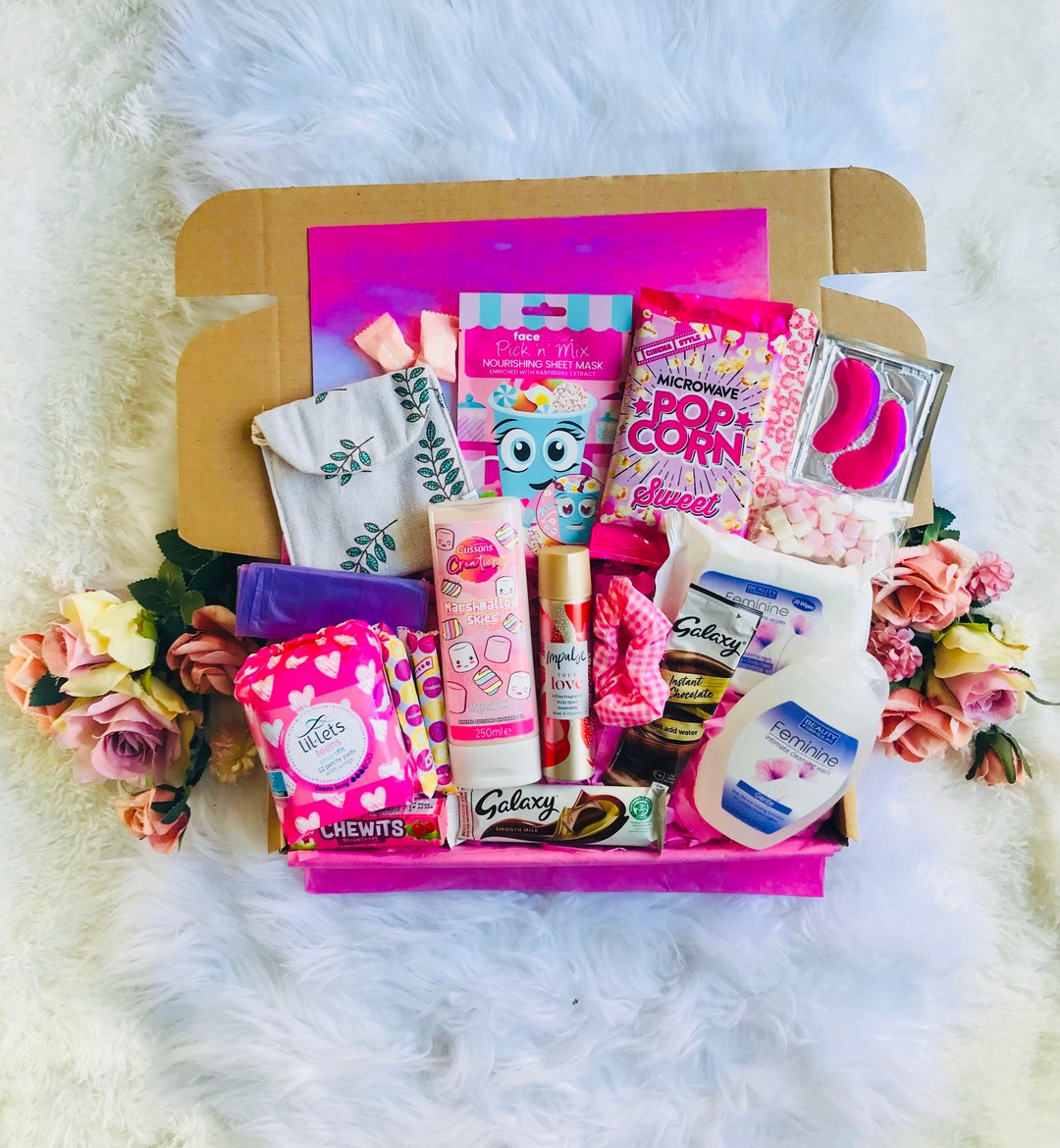 GIRLS FIRST PERIOD Starter Kit for Her, Self Care Package for Teenage ...