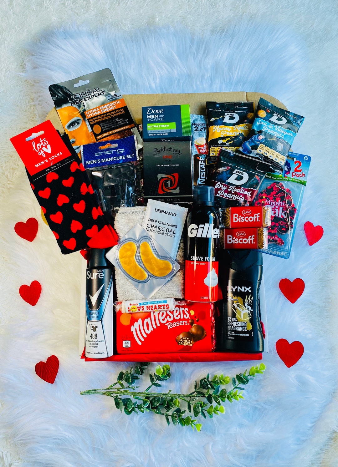 MENS BIRTHDAY HAMPER Box for Him, Mens Pamper Gift Box, Gift for ...