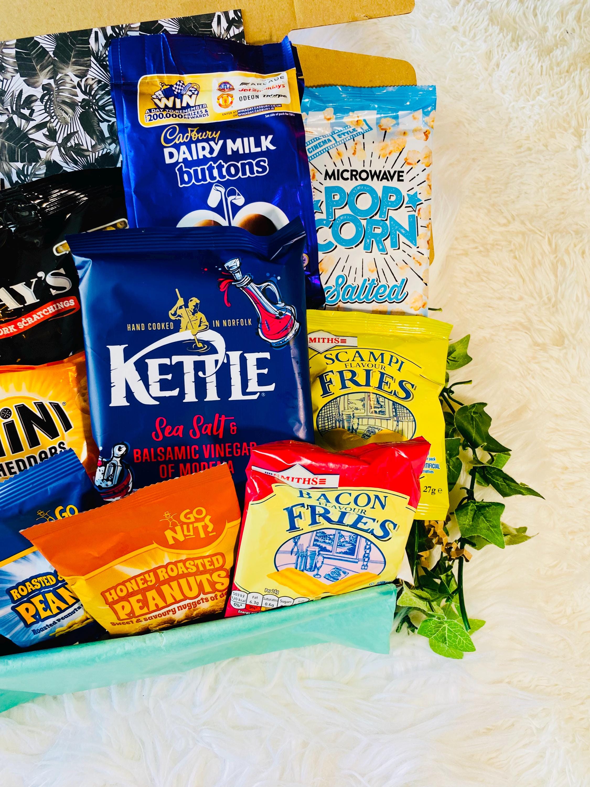 Savoury Snack Box Hamper, Pub in A Box, Sweet and Savoury Treat Box ...