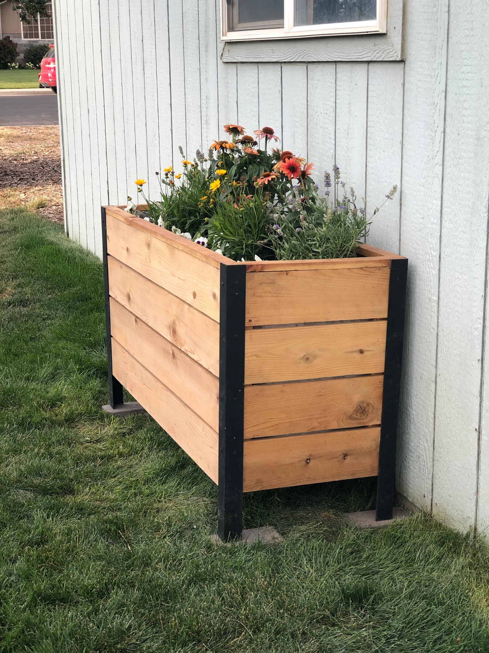 Cedar Planter Box - Outdoor Garden Box - Etsy