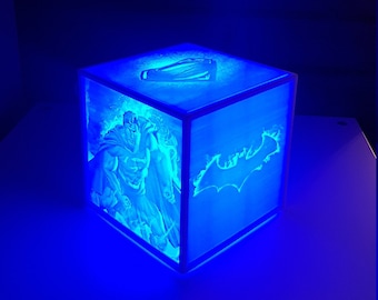 Lithophane Light Box Lamp 3d Printed Personalised Light - Etsy