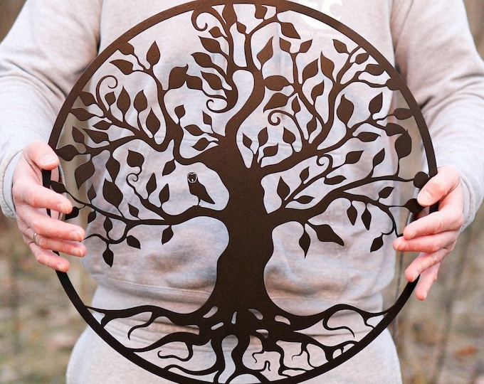 Pine Tree Metal Wall Art, Cedar Tree Metal Sign, Three Pine Tree Metal ...