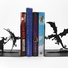 Bookends Raven Metal Gothic Art, Unique Book End Metal Wednesday Ravens ...