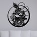 Metal Wall Decor Round Chinese Dragon Modern Home Decor Asian Oriental ...