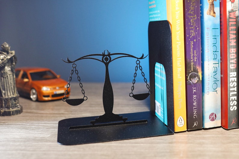 Justice Bookends Set Unique Lawyer Office Decor Book Ends - Etsy