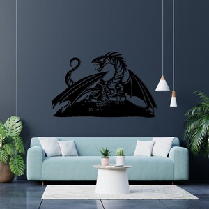 Metal Wall Art Dragon Large Wall Hanging Fantasy Mythic Decor - Etsy