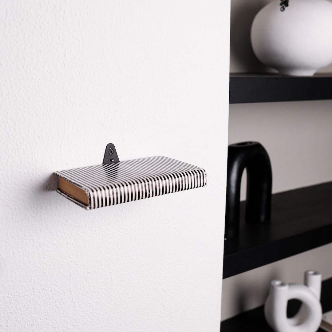 Floating Bookshelf Metal Invisible Book Shelf Wall Mount Bookshelves ...