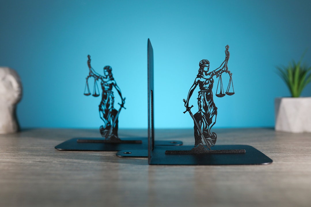 Bookends Lady of Justice Gifts for Lawyer Office Law Decor Themis ...