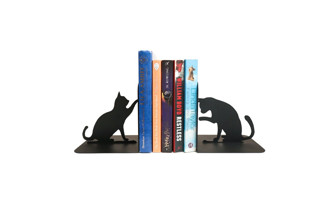 Cute Bookends Black Cats Book Ends Art Cat Lovers Gifts - Etsy