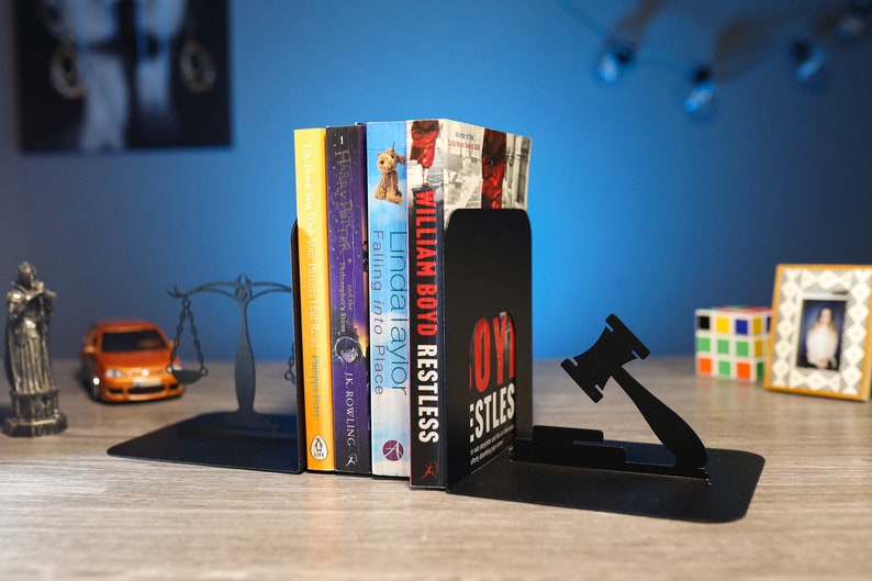 Justice Bookends Set Unique Lawyer Office Decor Book Ends - Etsy