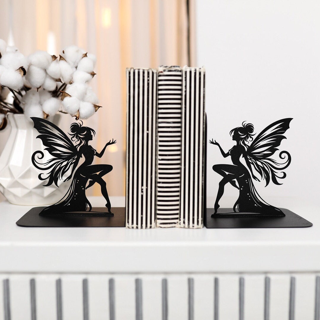 Bookends Fairy Metal Fantasy Book End Princess Magical Bookend Flower ...