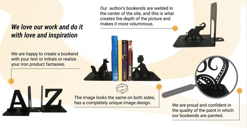 Personalized Bookends A Z Custom Metal Letters Teacher Gifts - Etsy