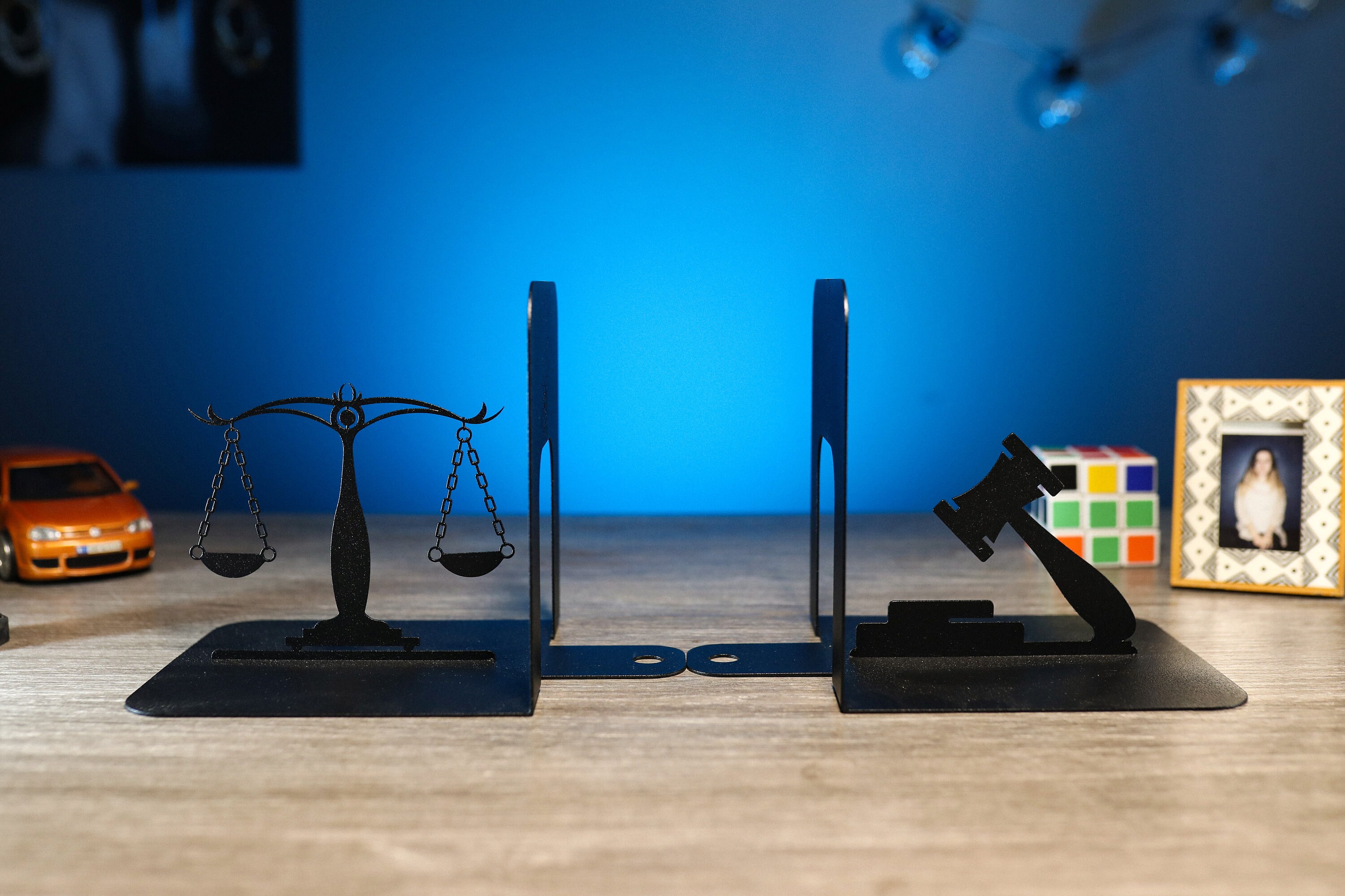 Justice Bookends Set Unique Lawyer Office Decor Book Ends - Etsy