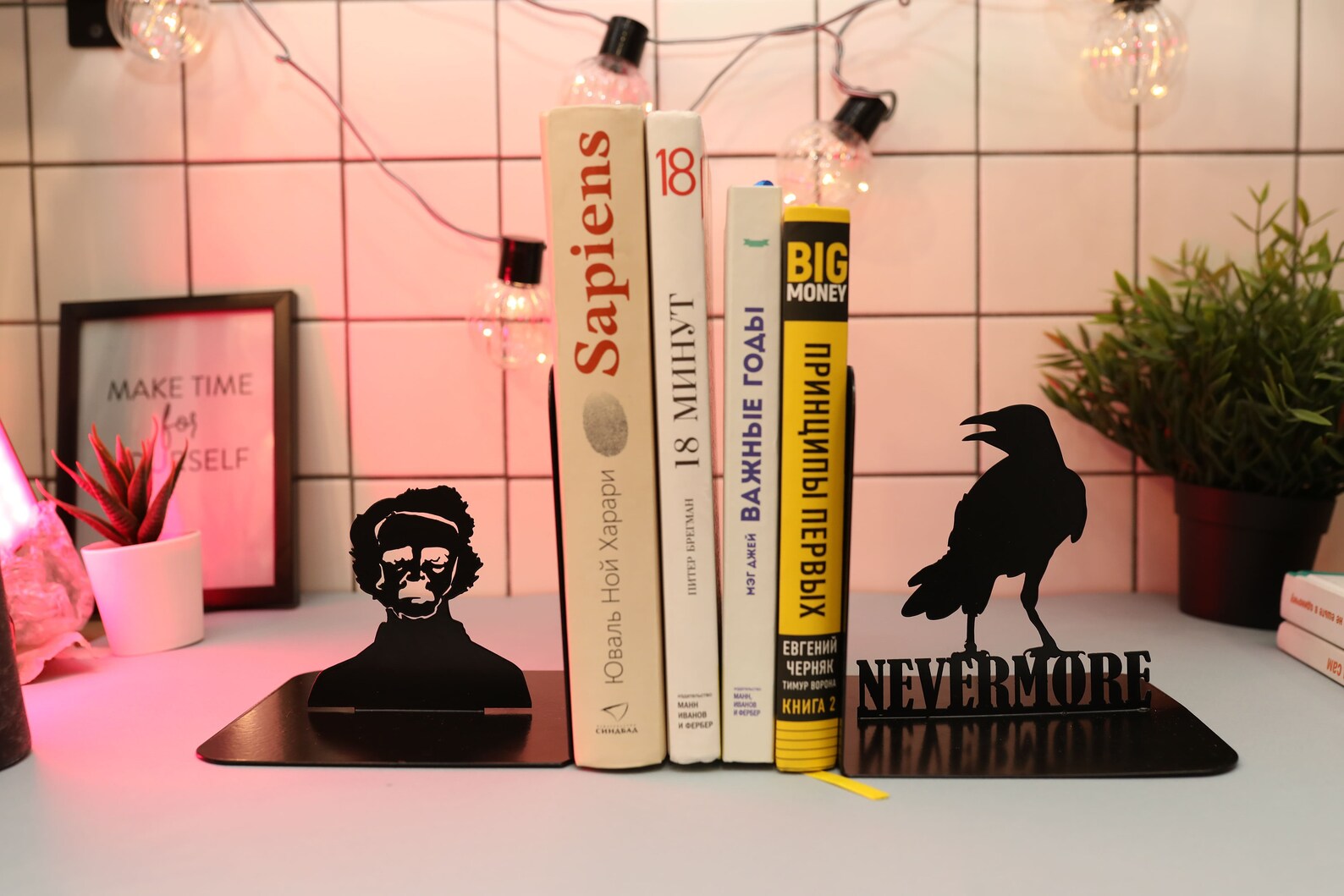 Black Metal Bookends Edgar Allan Poe the Raven Nevermore | Etsy