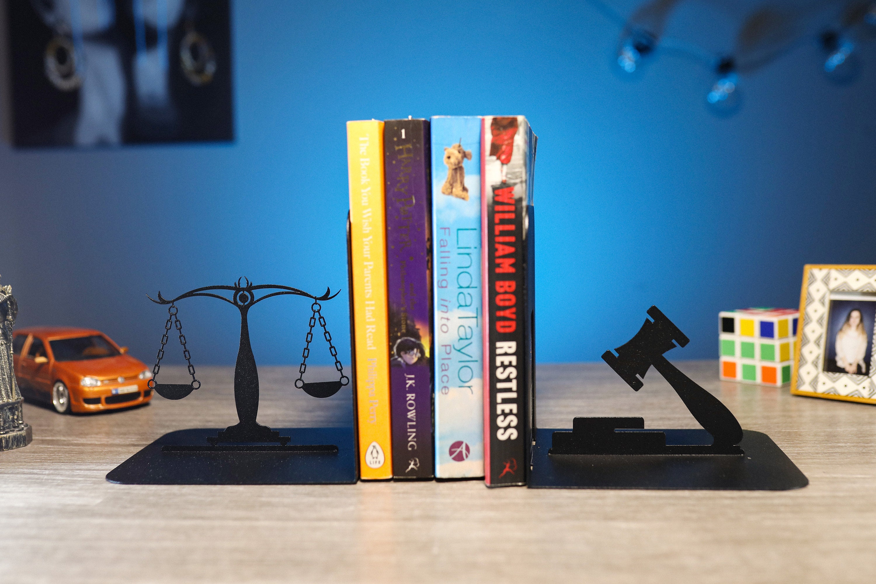 Justice Bookends Set Unique Lawyer Office Decor Book Ends - Etsy