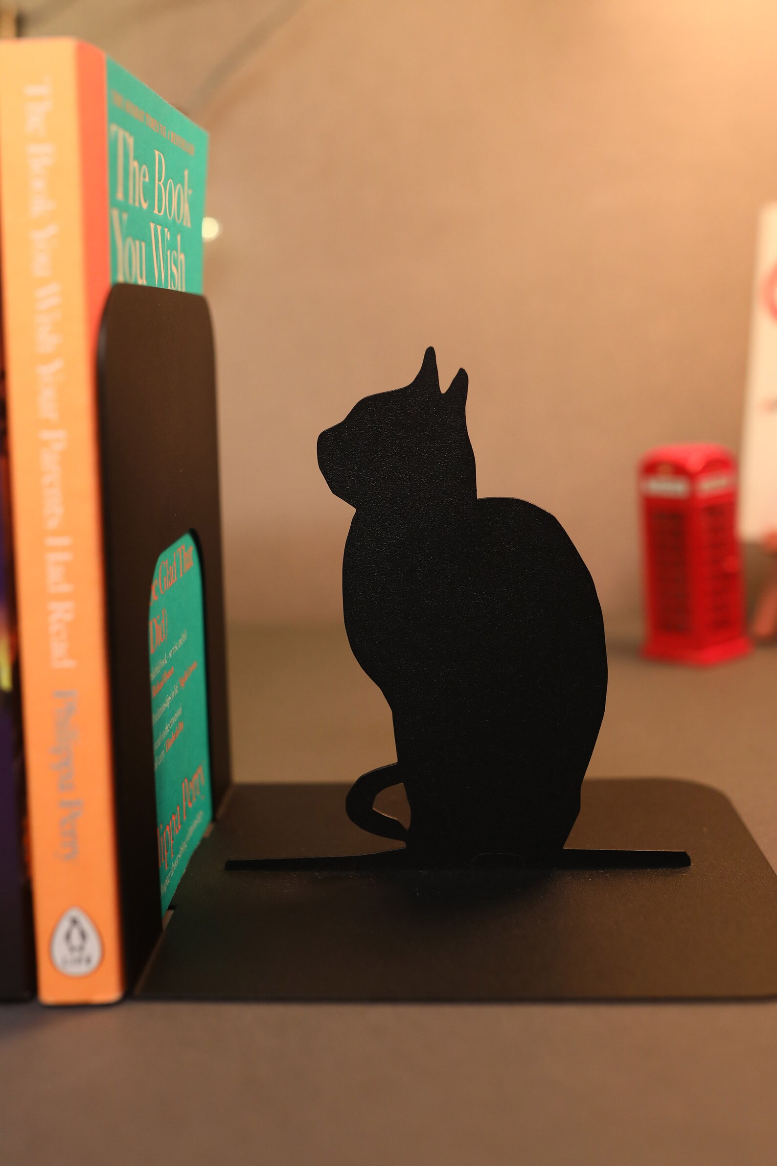 Bookend Cats Black Metal Art Unique Book End Cute Cat Gift - Etsy