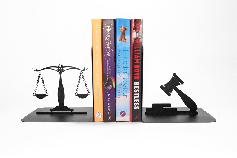 Justice Bookends Set Unique Lawyer Office Decor Book Ends - Etsy