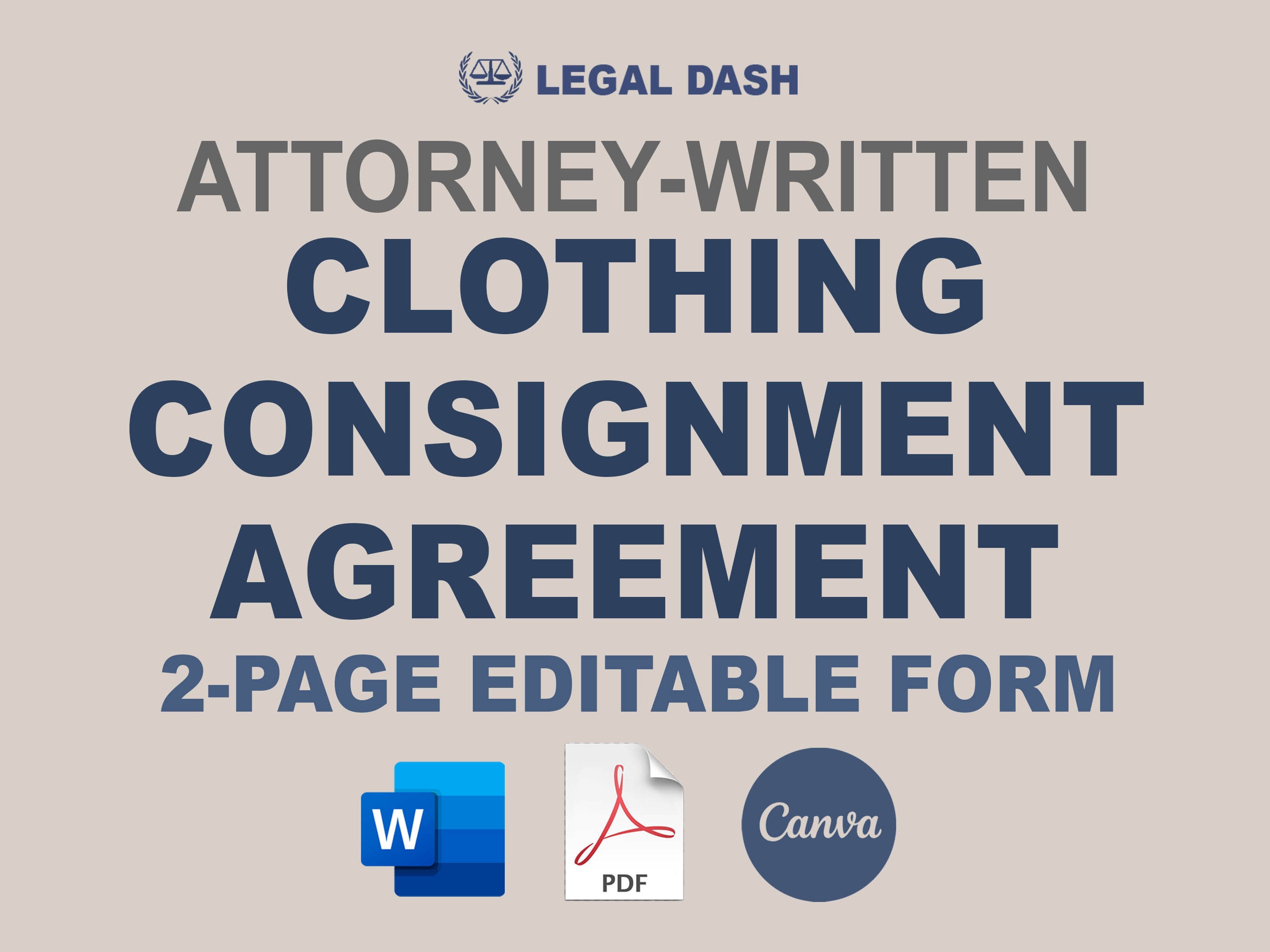 Consignment Shop Agreement Template Attorney-written Editable Instant ...
