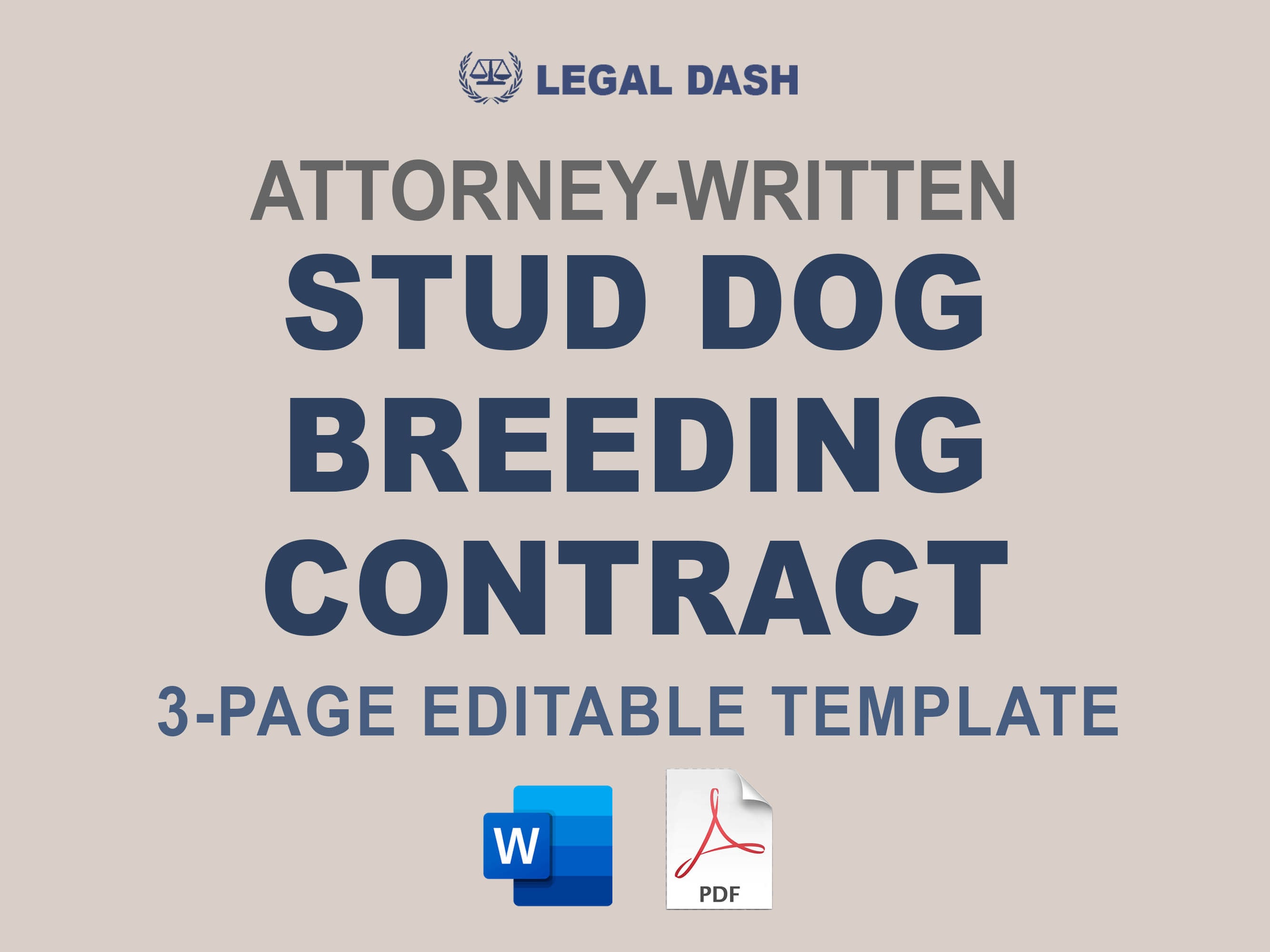 Stud Dog Breeding Contract Template: Attorney-written, Editable Digital Download - Etsy