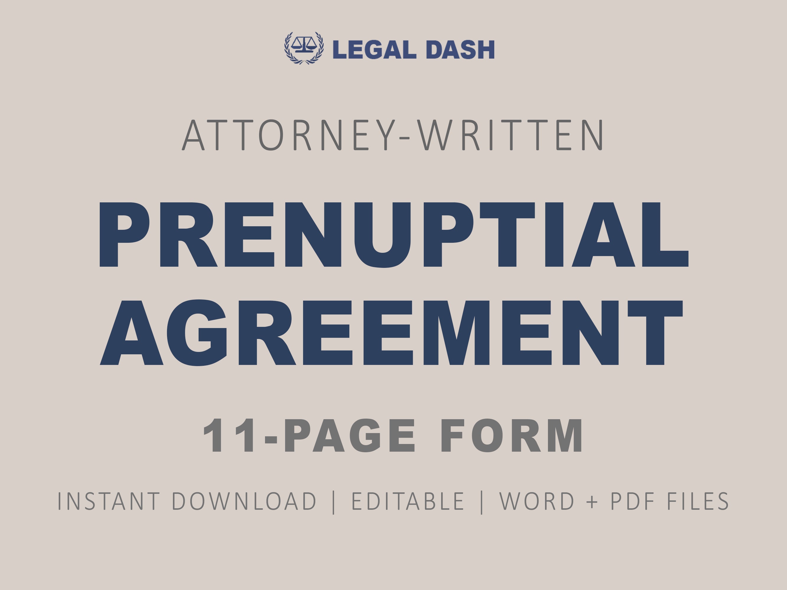 Prenuptial Agreement Template Attorney Written Editable Instant 