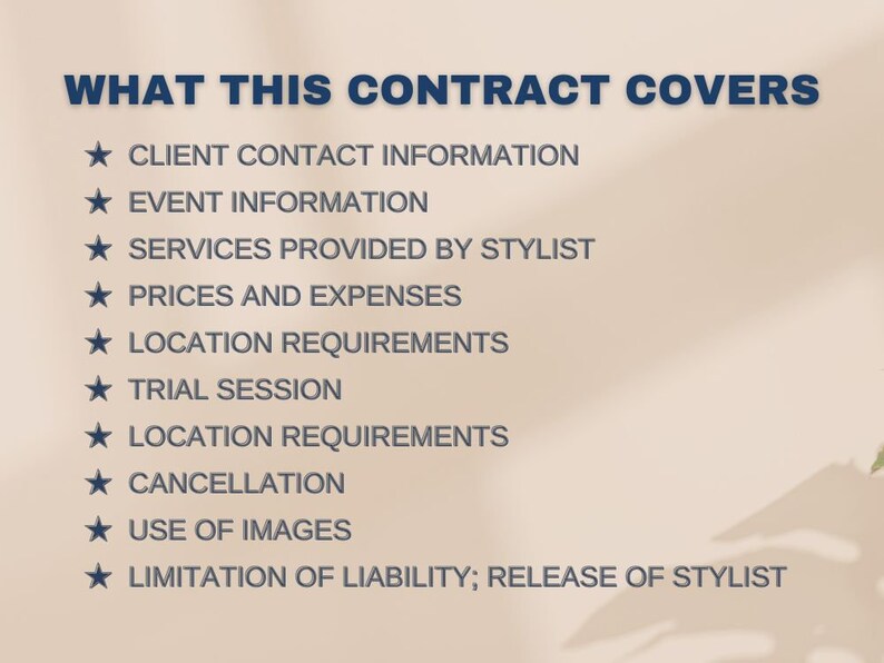 Bridal Hair Stylist Contract Template: Attorney-written, Editable ...