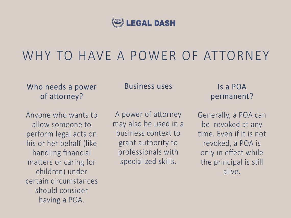 Power of Attorney Forms and Instructions Instant Download | Etsy