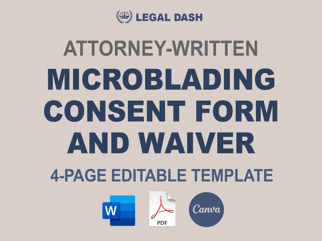 Attorney-written Microblading Consent Form: Editable Template (digital ...