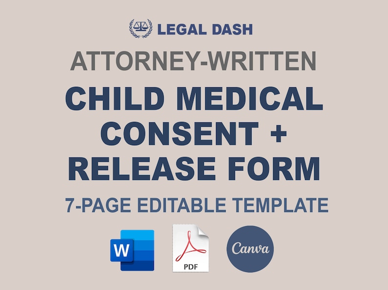 Minor Consent for Treatment Template | Attorney-written Editable ...