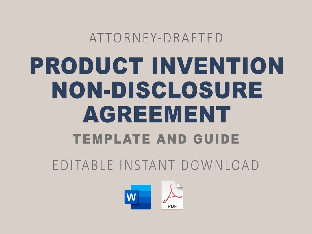 Product Invention Non-disclosure Agreement Form | Attorney-written ...