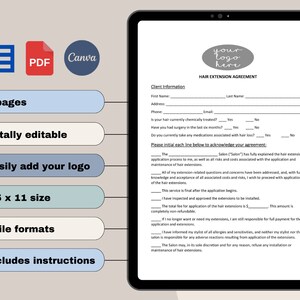 Hair Extension Client Contract: Attorney-written Agreement (editable ...