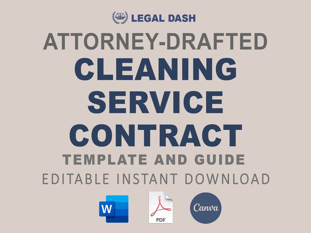 Cleaning Services Contract Template | Attorney-written Editable ...