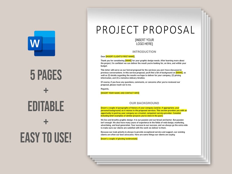 Graphic Design Services Proposal Template | Attorney-written | Editable ...