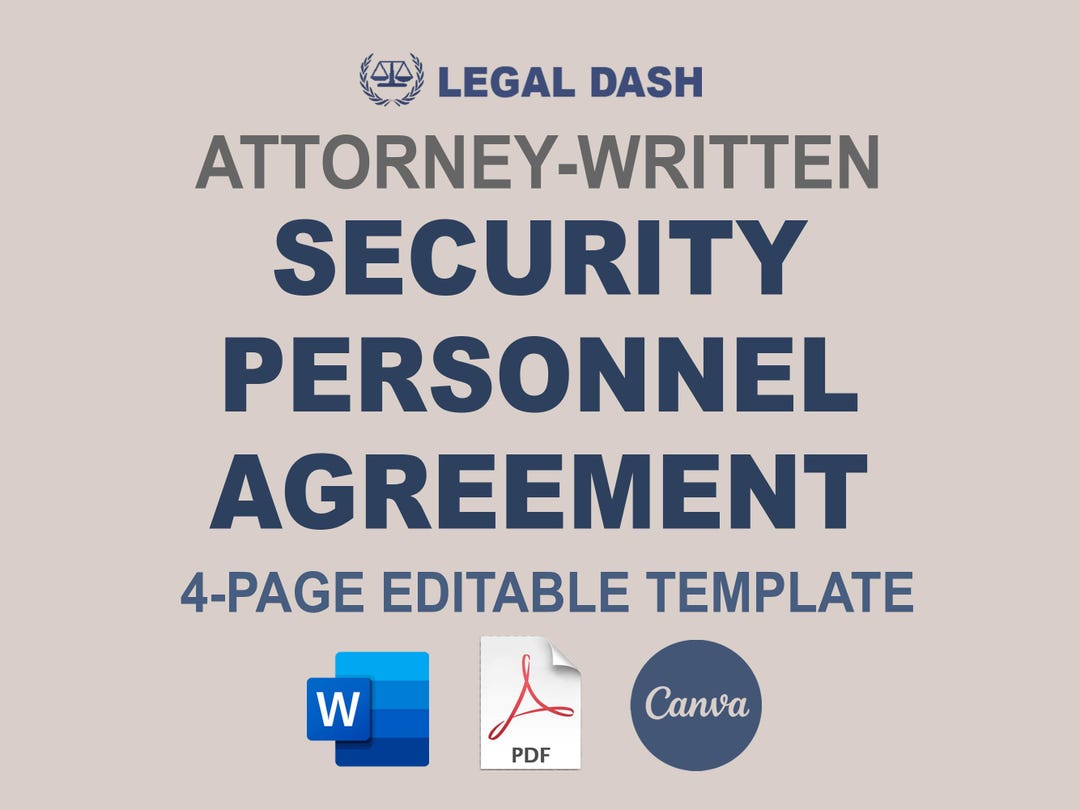Security Personnel Employment Agreement Template | Attorney-written ...