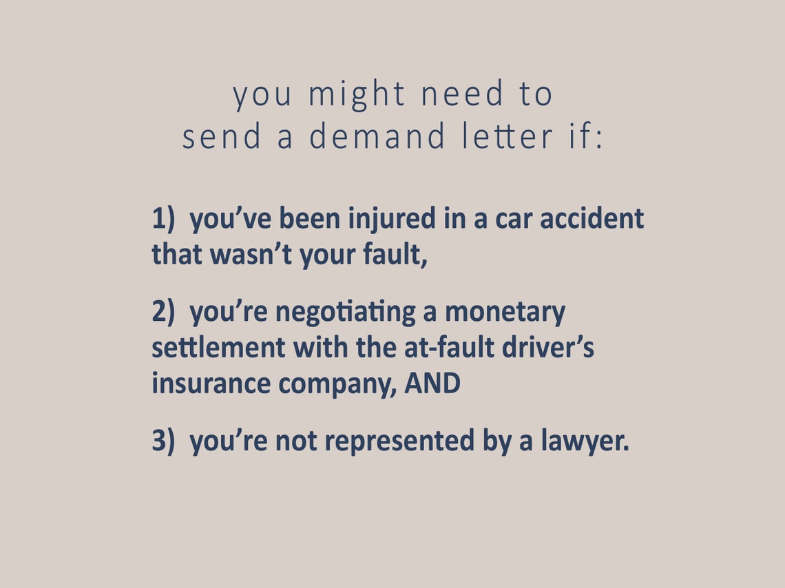 Auto Accident Demand Letter Template | Attorney-written Editable ...