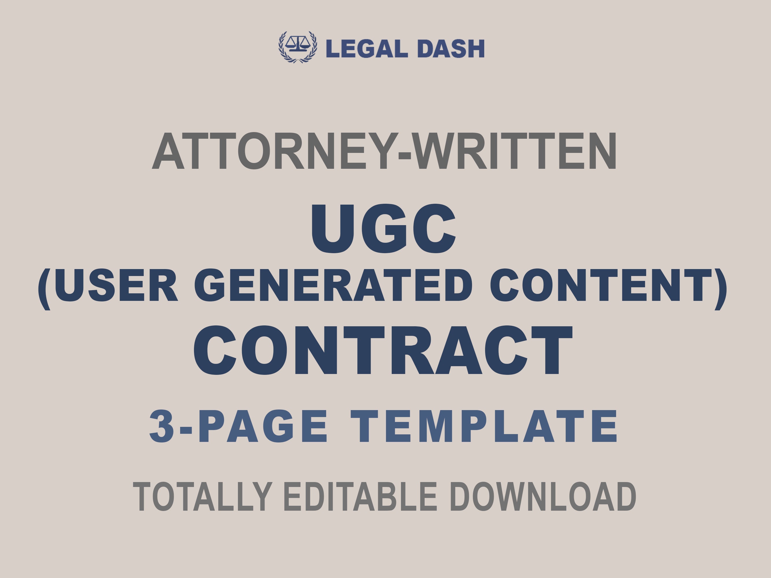 Ugc Contract Template - Etsy Australia