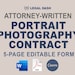 Portrait Photography Contract Template Attorney-written Editable ...