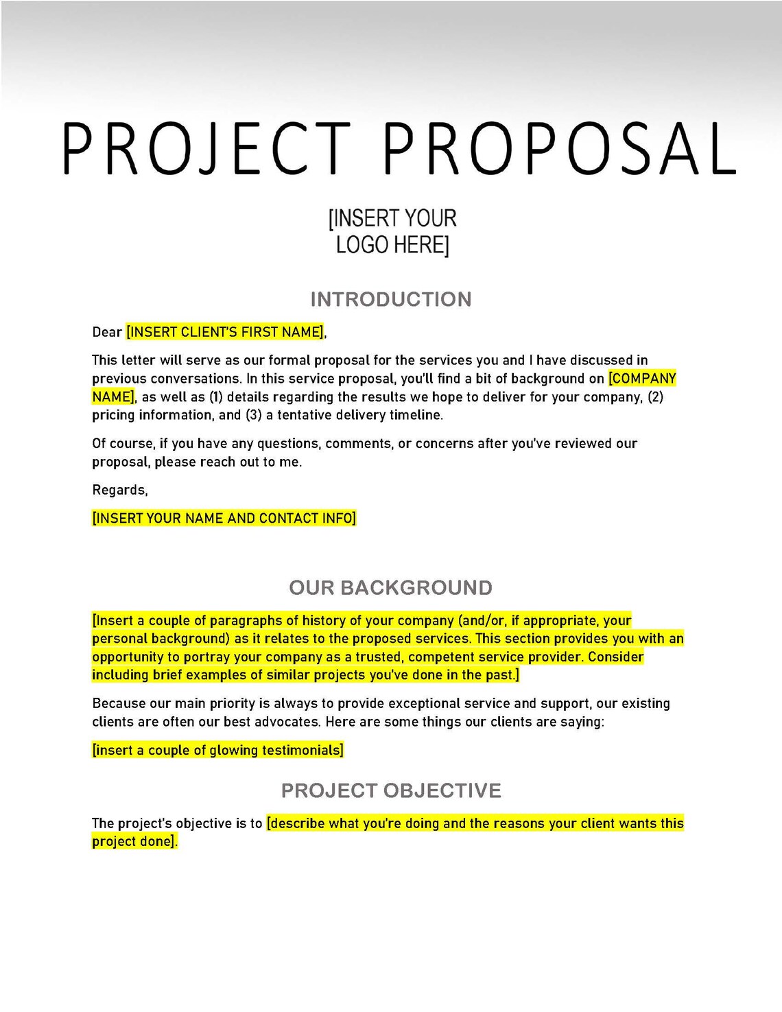 Graphic Design Services Proposal Template | Attorney-written | Editable ...