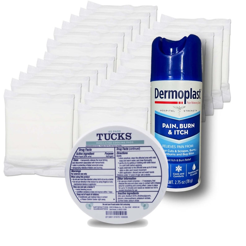 Gladness! Postpartum Care Essentials Bundle - Dermoplast, Tucks, OB ...