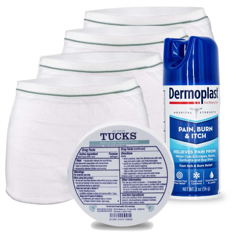 Gladness! Postpartum Care Essentials Bundle - Dermoplast, Tucks, Mesh ...