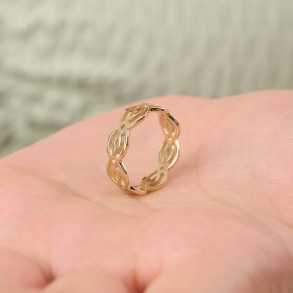 Celtic Braided Gold Ring - Etsy