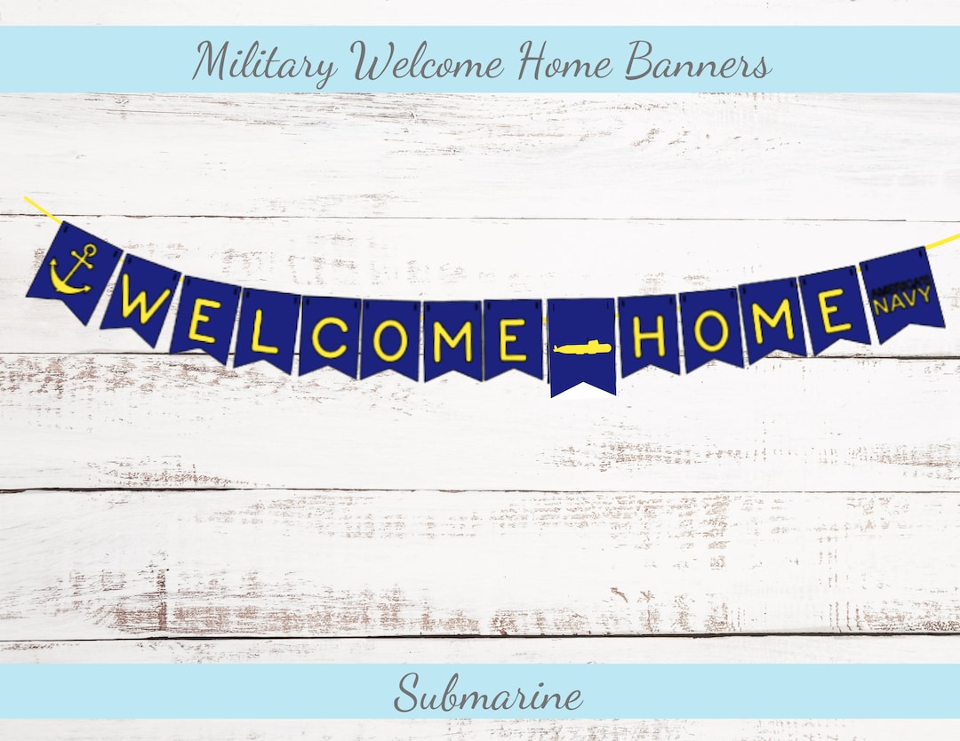 Military Welcome Home Banner US Navy Welcome Banner Welcome - Etsy
