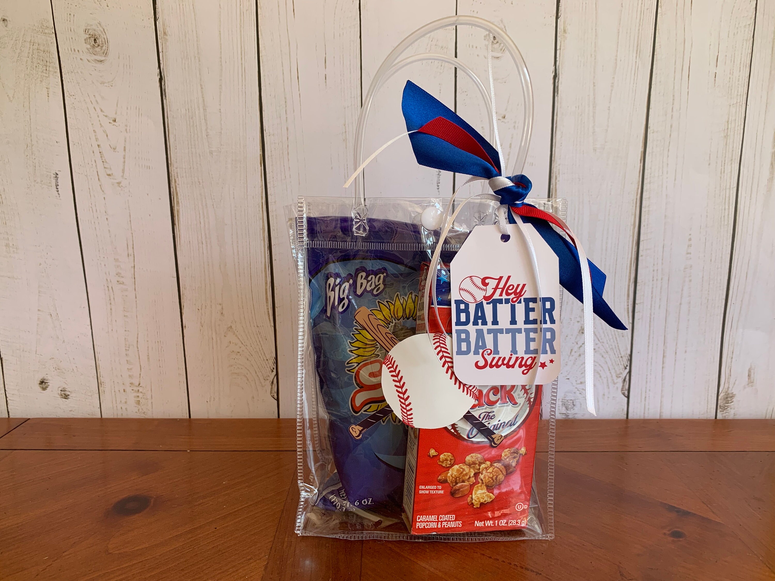 Party Favor Bags With Handle Clear Baseball Favor Bags for Team Thank ...