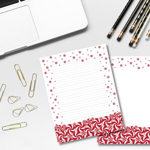 Christmas Holiday Printable Stationery Set Peppermint Candy Download ...