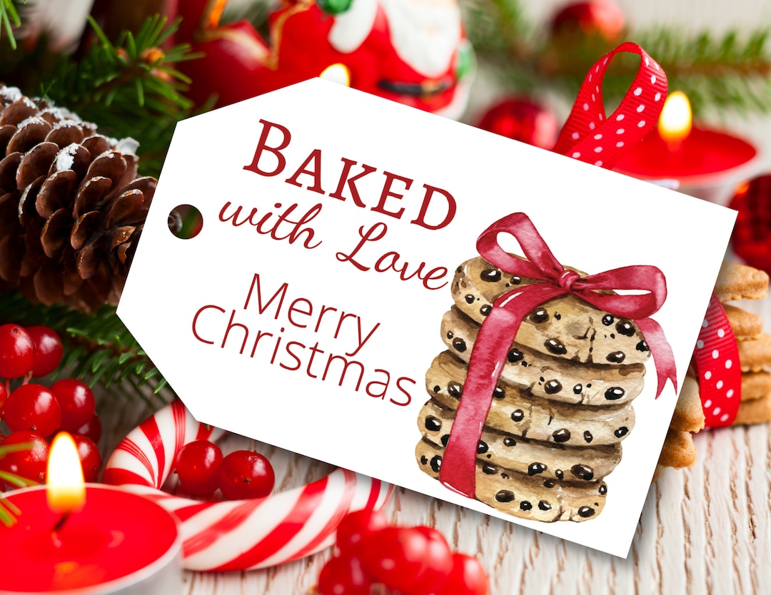 Christmas Gift Tags Printable Baked With Love Holiday Tag Instant ...