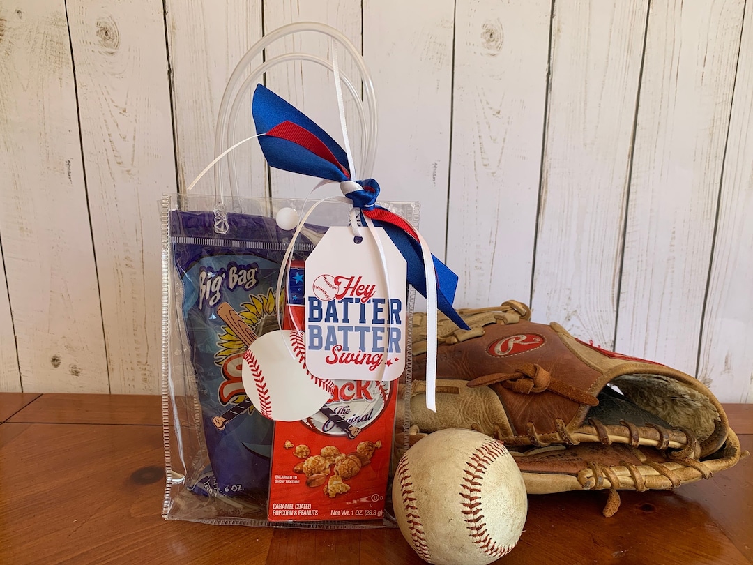 Party Favor Bags With Handle Clear Baseball Favor Bags for Team Thank ...